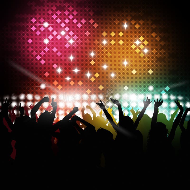 Happy Party Crowd stock illustration. Illustration of event - 35208512