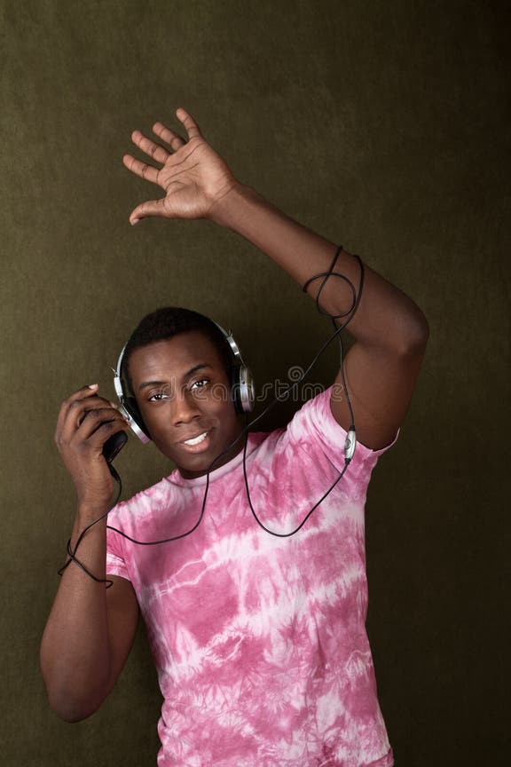 Happy Partygoer stock photo. Image of player, listen - 19493910