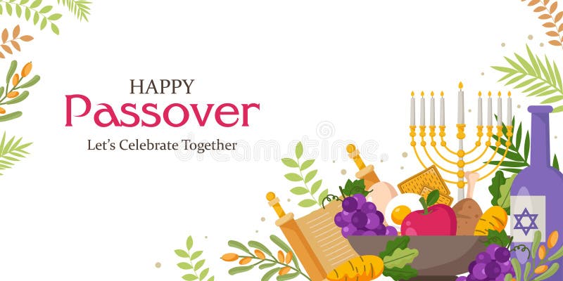 Happy Passover Banner , for Background and Poster Template Stock Vector ...