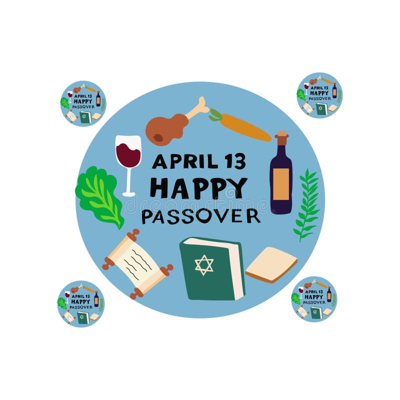 Happy Passover Free Vector Illustration Stock Vector - Illustration of ...
