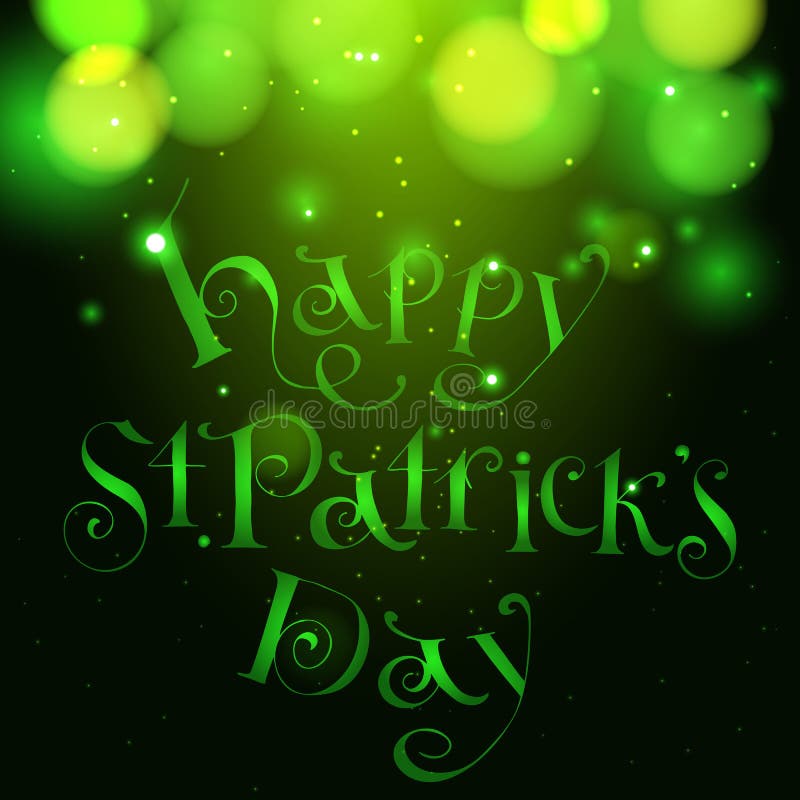 Happy St Patrick S Day Card Stock Vector - Illustration of luck, 17th ...