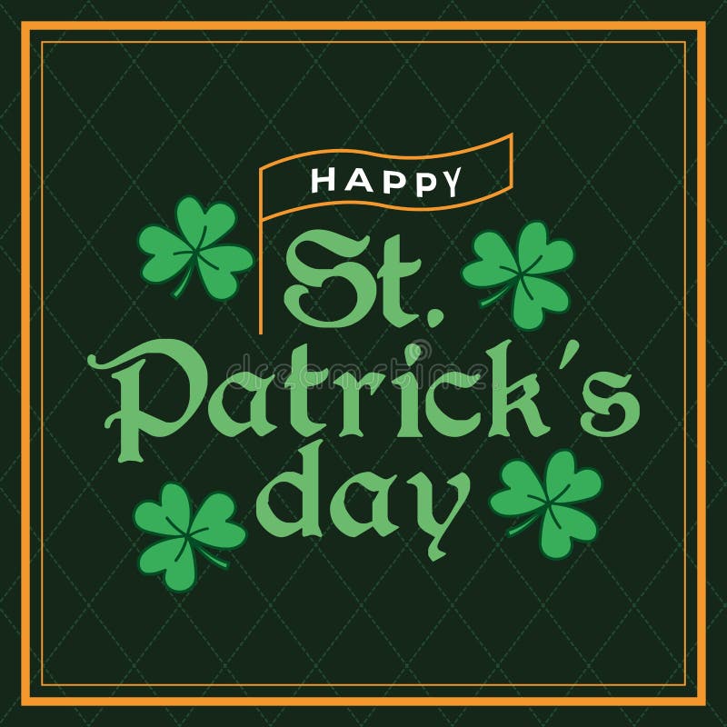 Happy patrick`s day stock vector. Illustration of shamrock - 243342684