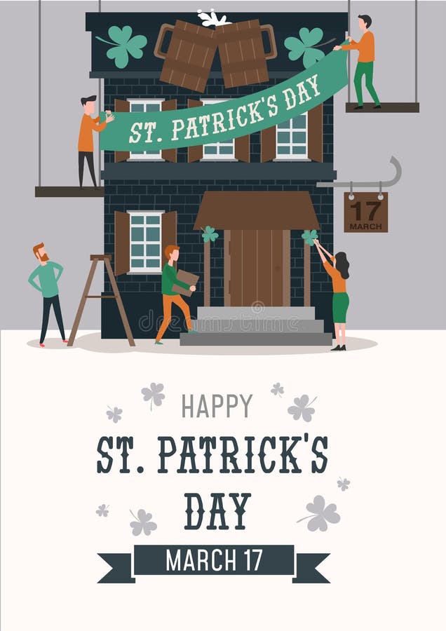 Happy Patrick`s Day Illustration for Banner, Invitations,advertising ...