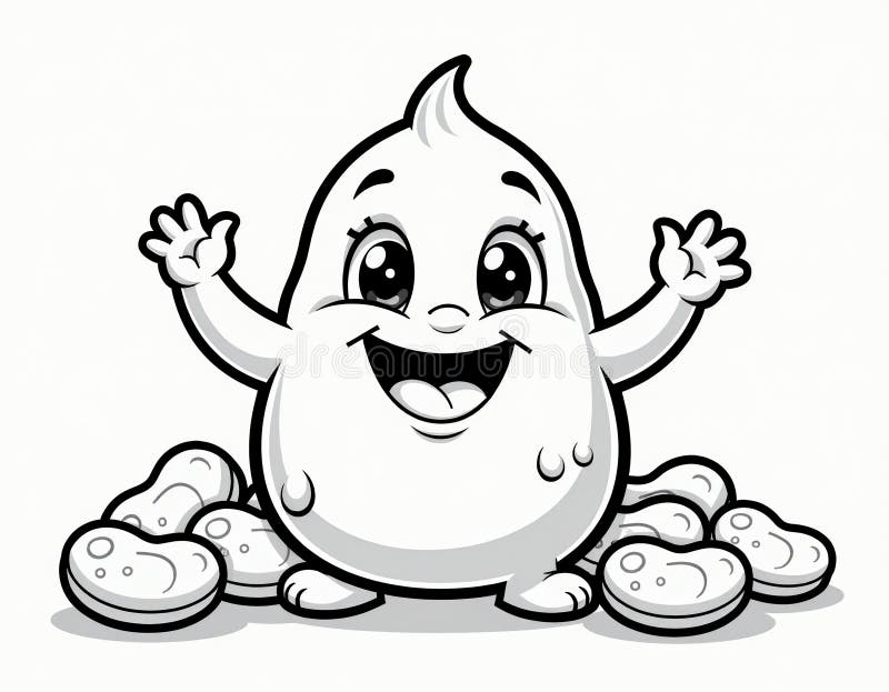 Happy Peanut Cartoon Character Stock Illustration - Illustration of ...