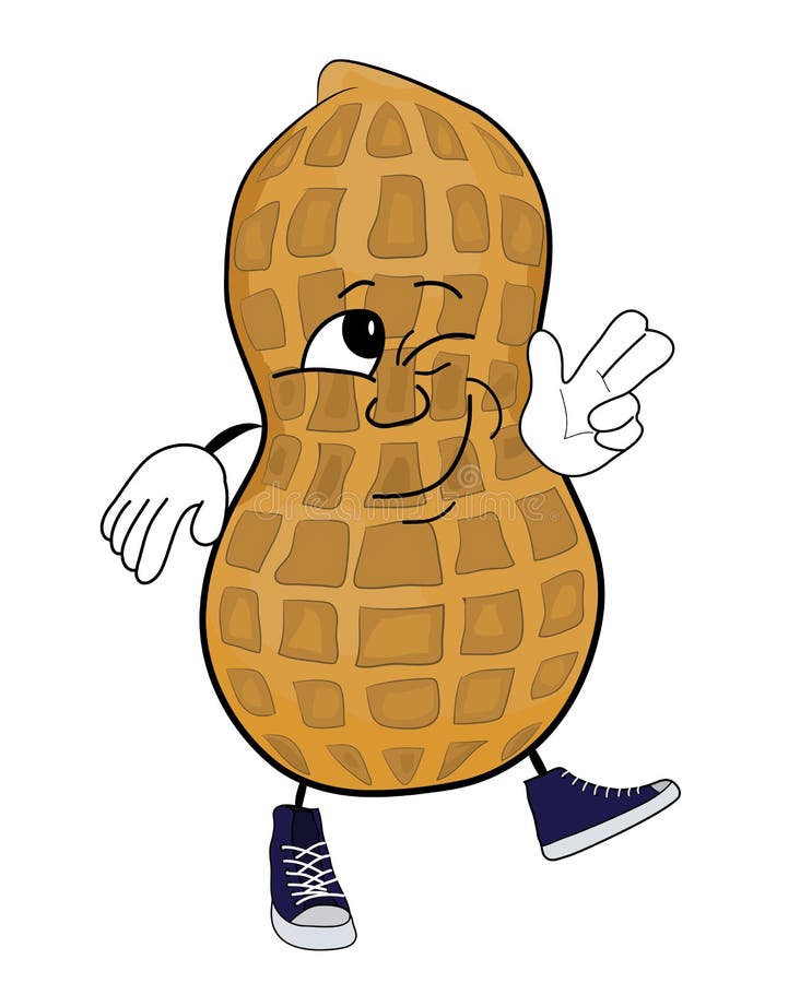 Peanut illustration stock illustration. Illustration of funny - 42900483