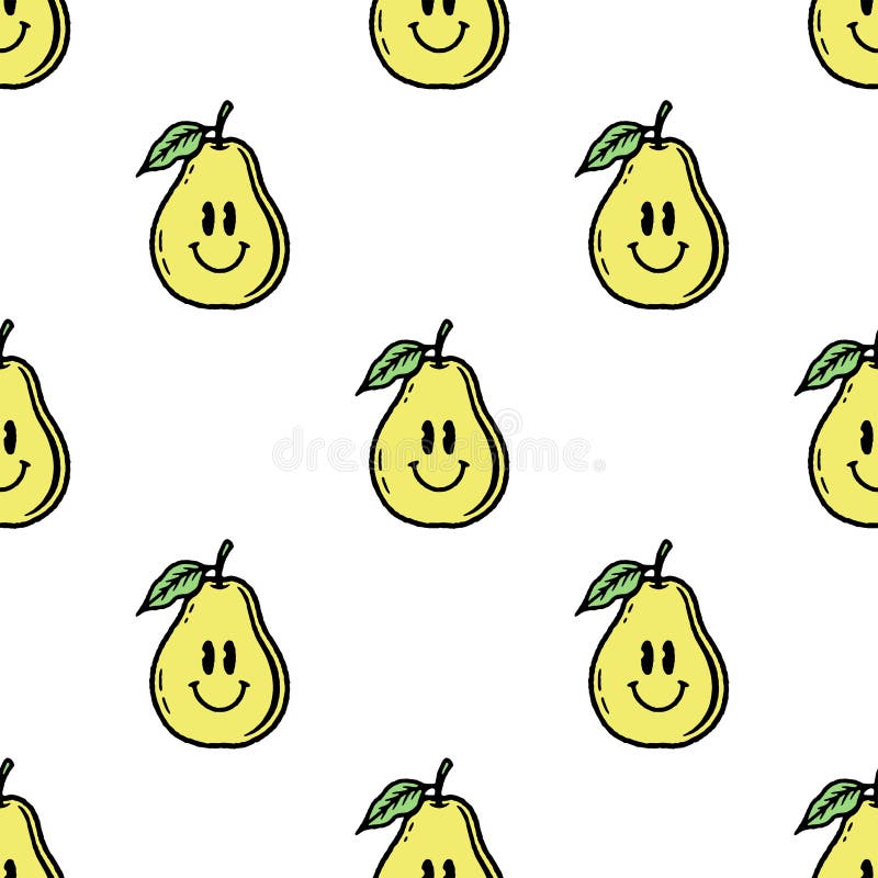 Happy Pear Cartoon Isolated Stock Vector - Illustration of artwork ...