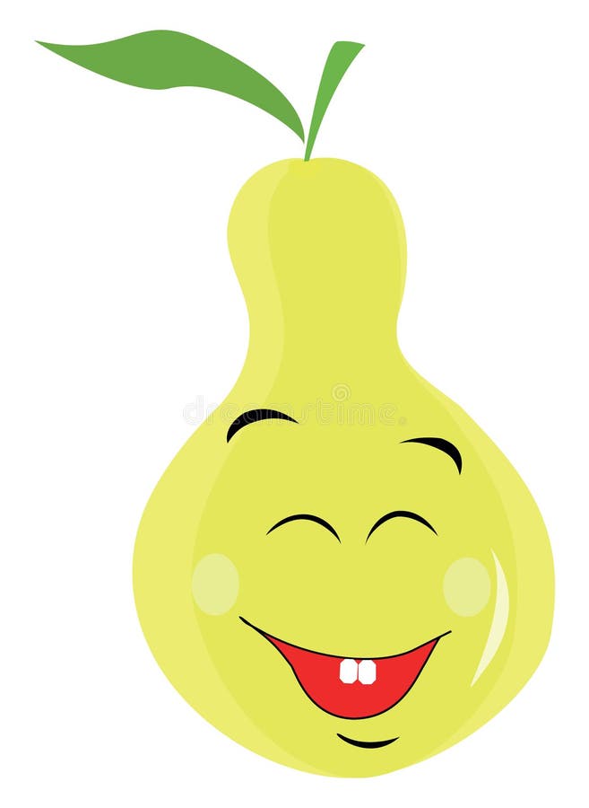 Happy Pear Cartoon Isolated Stock Vector - Illustration of artwork ...