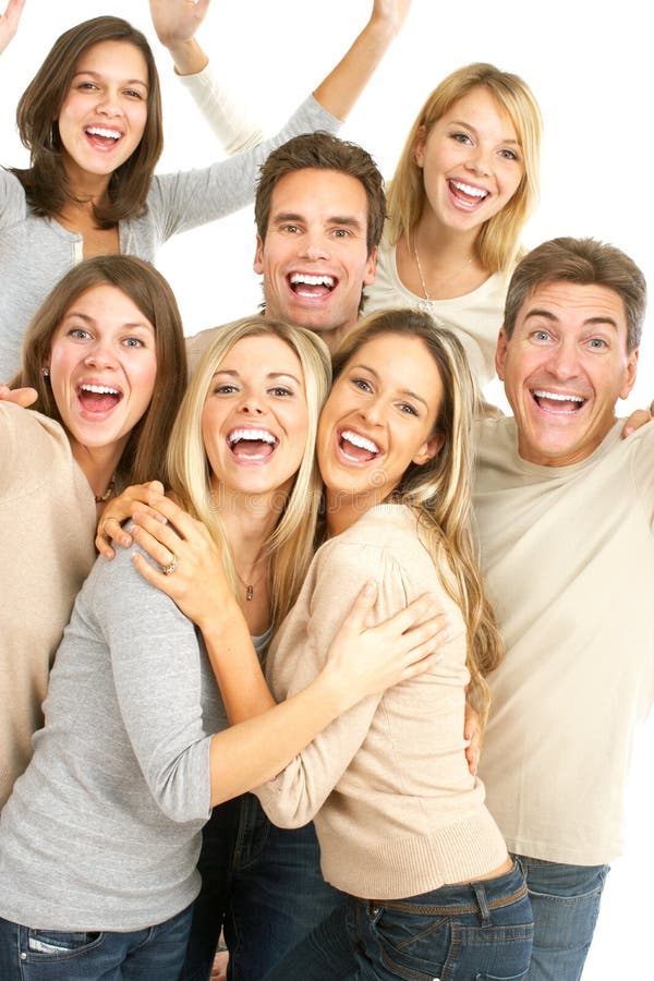 Smiling people stock photo. Image of outdoors, raised - 1454108