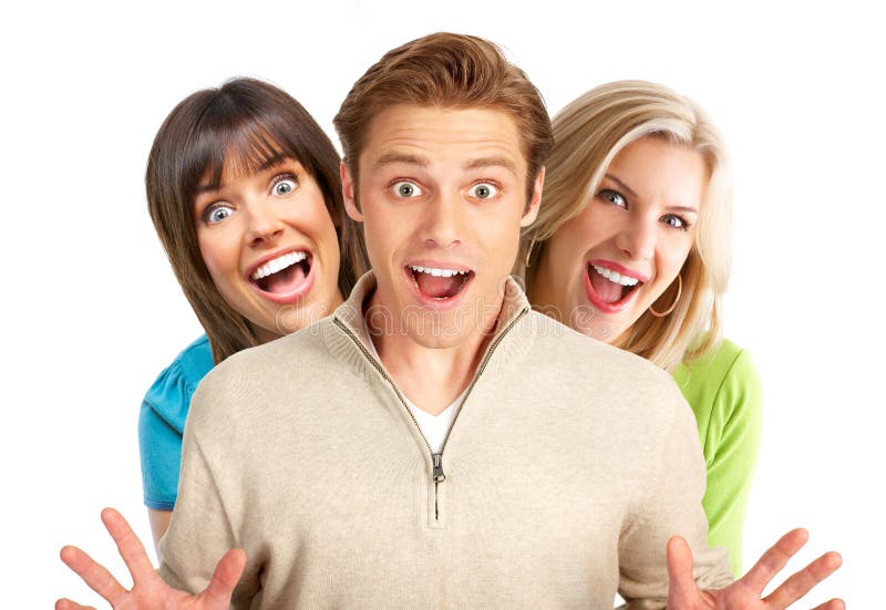 Happy people stock photo. Image of laugh, isolate, care - 8384494