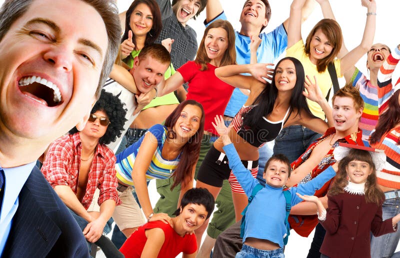 Happy people stock photo. Image of isolated, emotional - 6075804