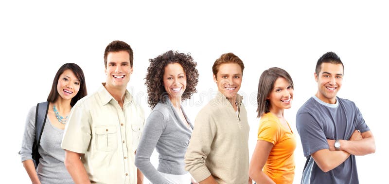 Young People Group Twenty Two Stock Photo - Image of students, happy ...