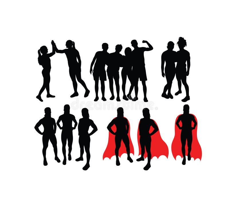 Happy People Activity Silhouettes Stock Vector - Illustration of face ...