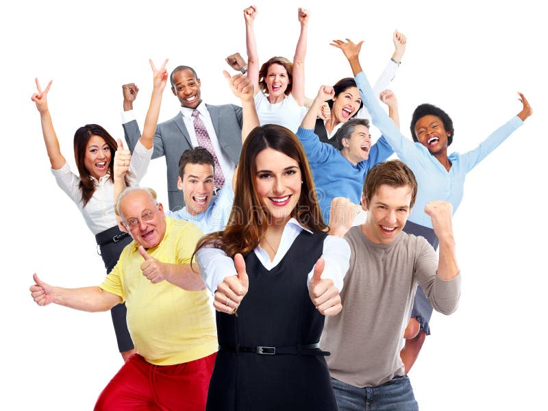 Large Group of Diverse People Celebrating Together Stock Image - Image ...