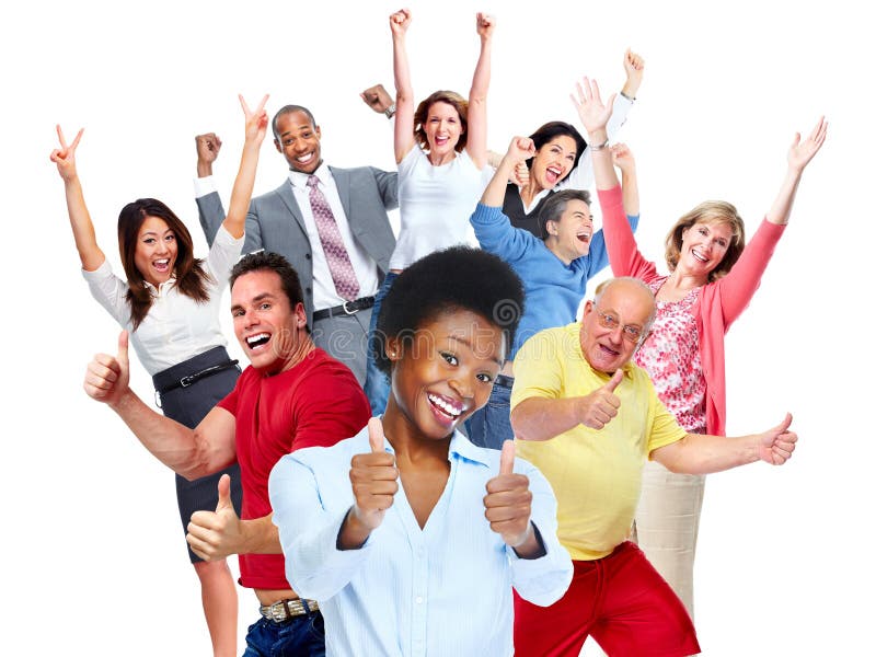 Happy people crowd. stock photo. Image of joyful, emotion - 89855730