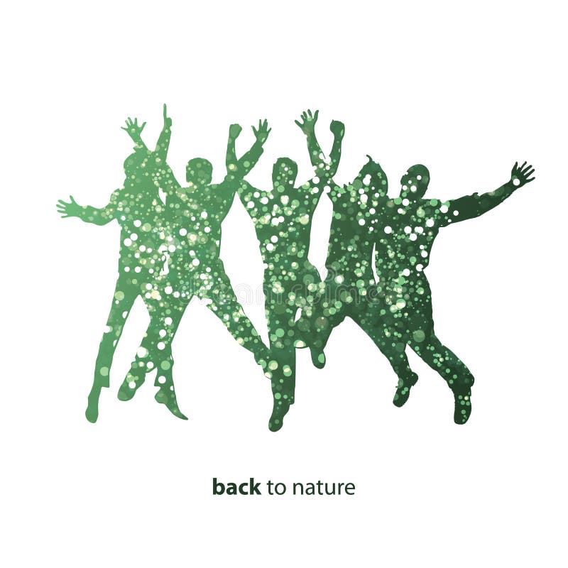 Happy People Eco Background Stock Vector - Illustration of happy, event ...