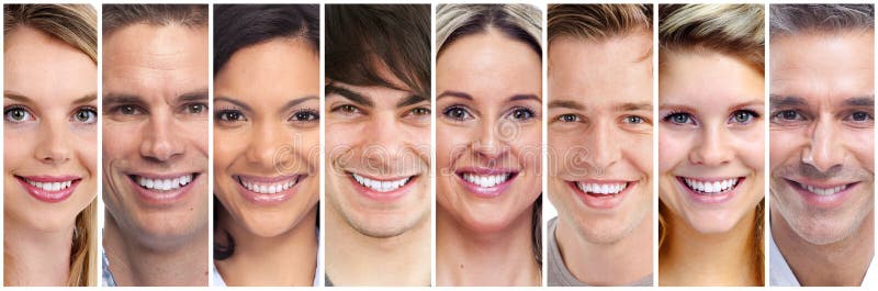 Happy people face set stock image. Image of people, attractive - 89402227