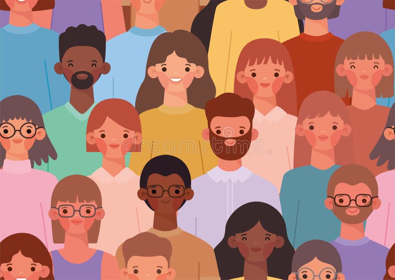 Happy people group stock vector. Illustration of emotion - 256299894