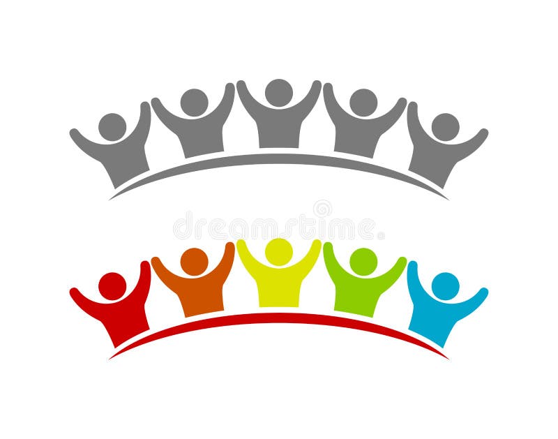 Happy people hands up stock vector. Illustration of human - 224736312