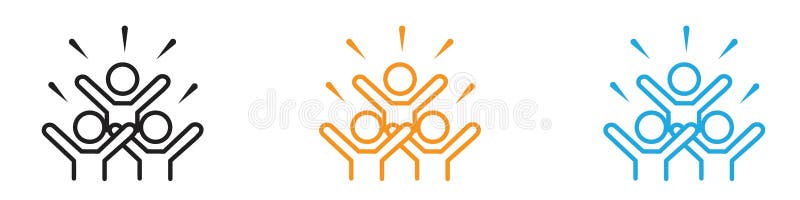 Happy People Icon Vector Logo Set Collection for Web App Ui Stock ...