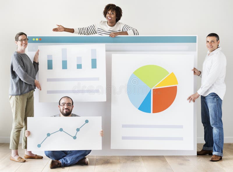 Happy People with Internet Browser Stock Image - Image of internet ...