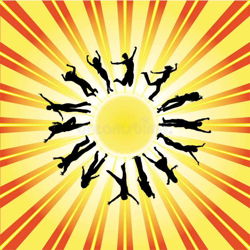 Person and sun stock vector. Illustration of decorative - 5270007