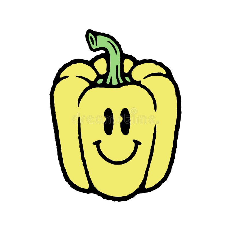 HAPPY PEPPER ICON COLOR WHITE Stock Vector - Illustration of white ...