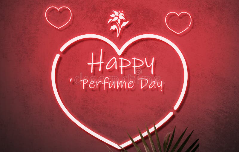Happy Perfume Day Neon Text Effects, Stock Image - Image of colorful ...