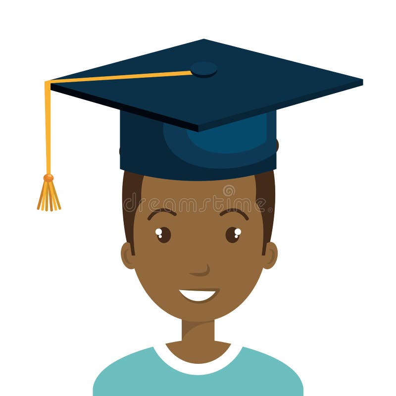 Happy Person Graduating Design Stock Illustration - Illustration of ...