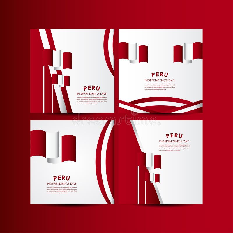 Happy Peru Independence Day Celebrations Vector Template Design ...