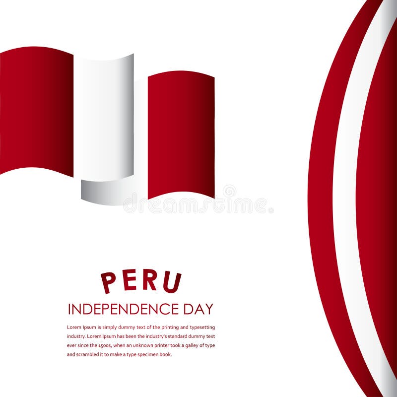 Happy Peru Independence Day Celebrations Vector Template Design ...