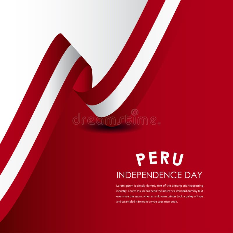 Happy Peru Independence Day Celebrations Vector Template Design ...