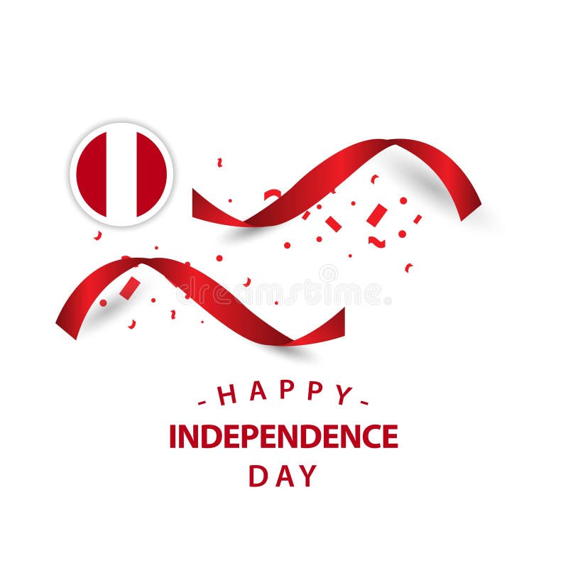 Happy Peru Independent Day Vector Template Design Illustration Stock ...
