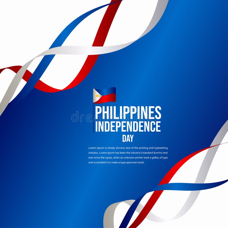 Happy Philippines Independence Day Celebration Vector Template Design ...