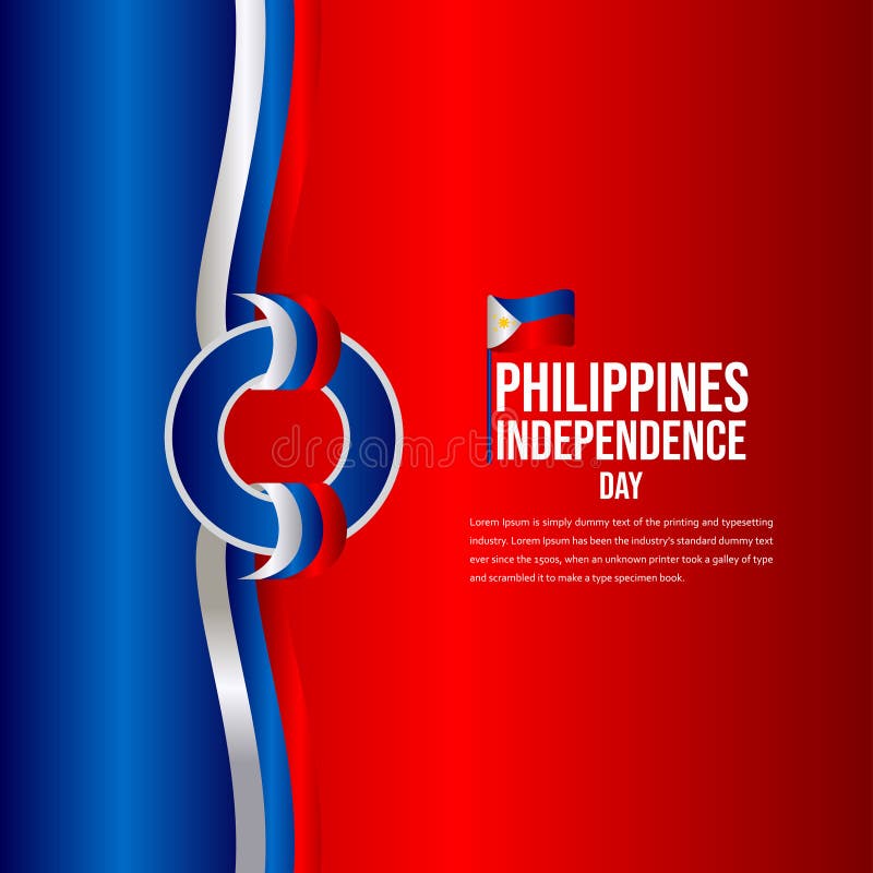 Happy Philippines Independence Day Celebration Vector Template Design ...