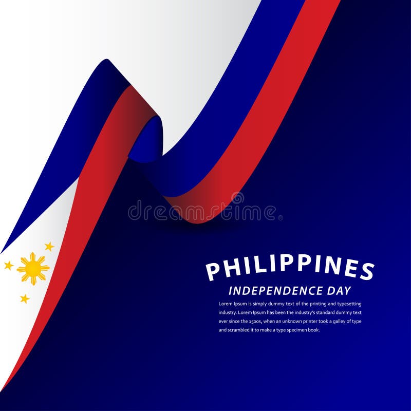 Happy Philippines Independence Day Celebration Vector Template Design ...