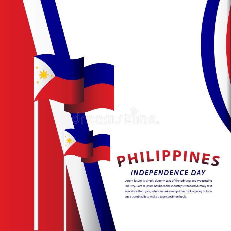 Happy Philippines Independence Day Celebration Vector Template Design ...