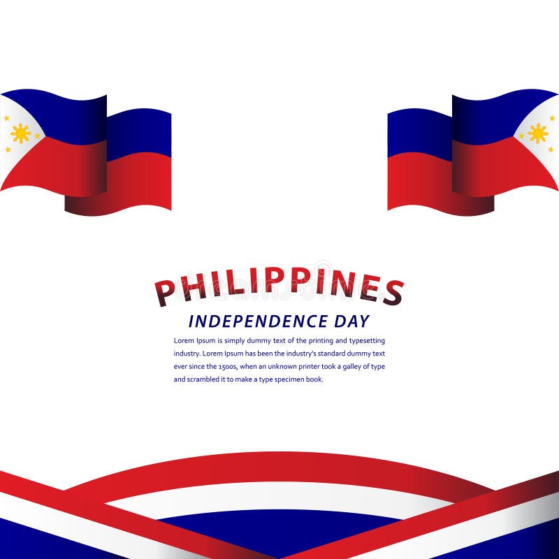 Happy Philippines Independence Day Celebration Vector Template Design ...