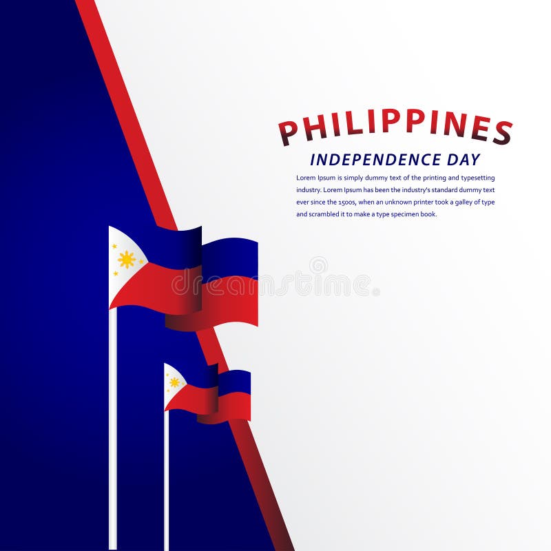 Happy Philippines Independence Day Celebration Vector Template Design ...