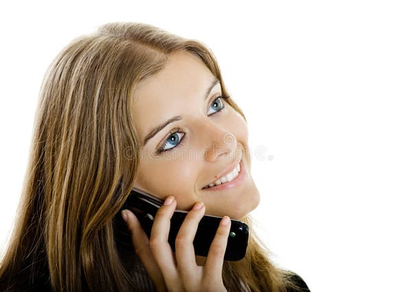 Happy Phone Call stock photo. Image of cell, beautiful - 10580160
