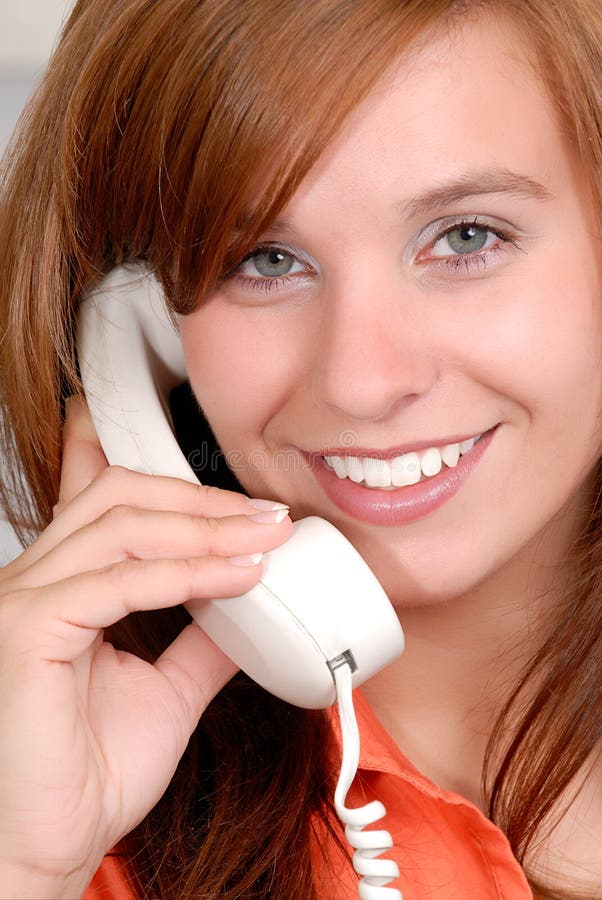 Happy Phone Call stock image. Image of interior, long - 3572409