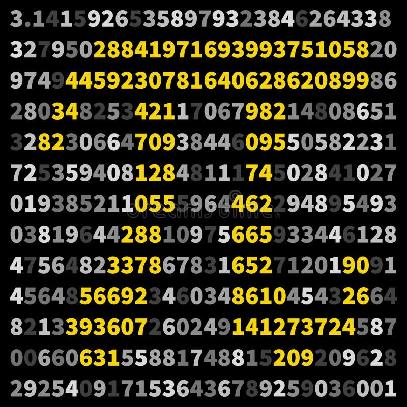Happy PI Day - 3,14 Banner. Yellow Pi Numbers Maths Modern Vector ...