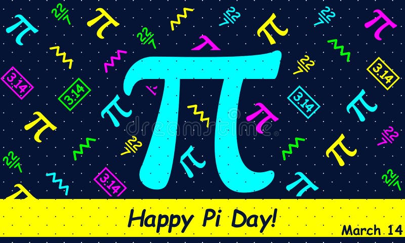 Happy Pi Day - Vector stock vector. Illustration of concept - 140893297