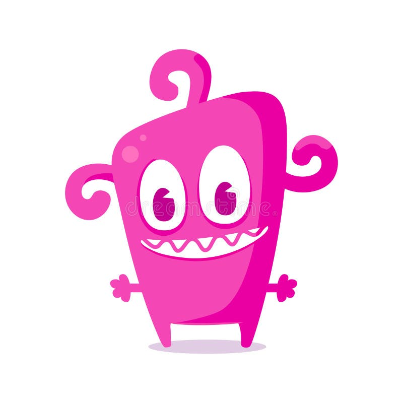 Pink monster mutant stock vector. Illustration of drawing - 67008117