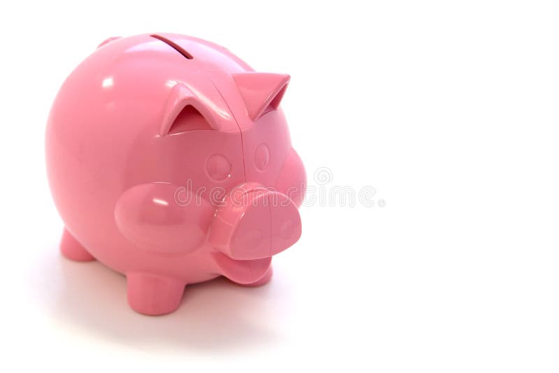 Pink pig money box stock image. Image of bank, rubber - 6705011
