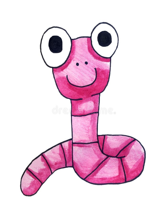 Watercolor Worm Stock Illustrations – 210 Watercolor Worm Stock ...