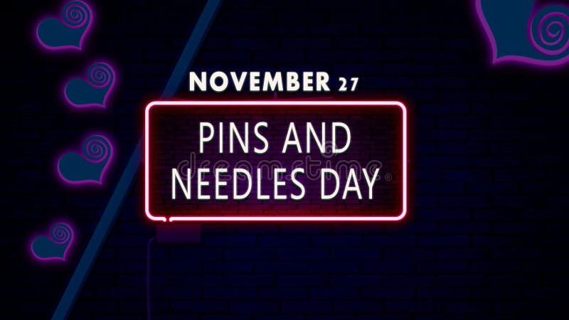 Happy Pins and Needles Day, November 27. Calendar of November Retro ...