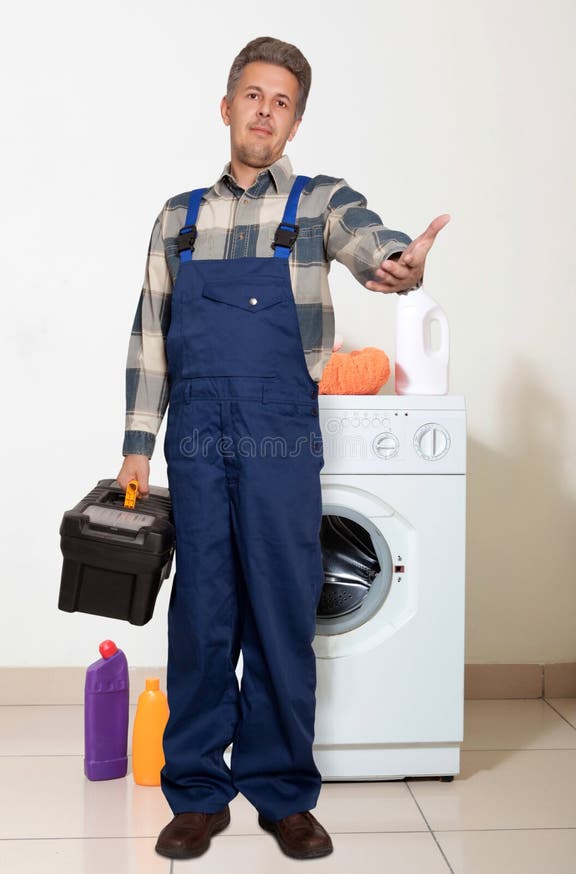 Happy plumber stock photo. Image of happy, handsome, mechanic - 27382698