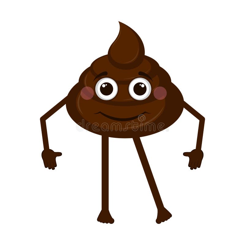 Happy poop emoji stock vector. Illustration of character - 120188513