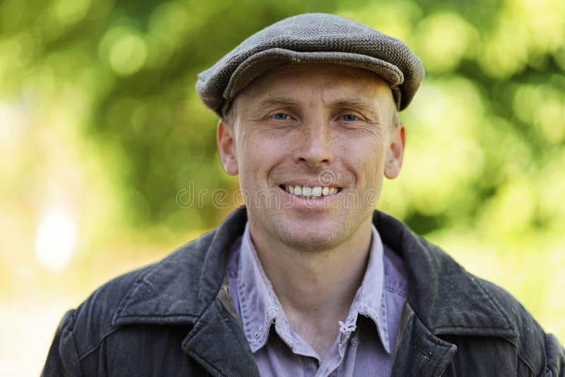 Happy Poor Man. the Man is Smiling Stock Image - Image of positive ...