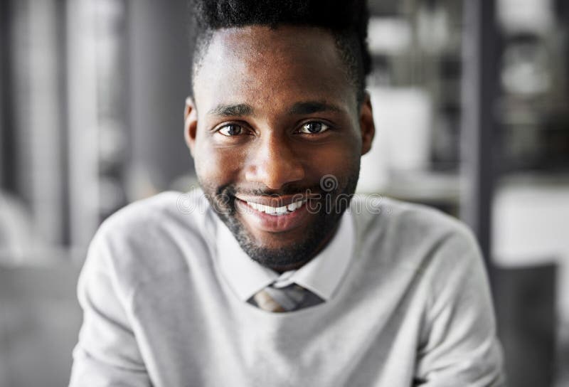 Happy, Portrait and African Businessman for Confidence, Brainstorming ...